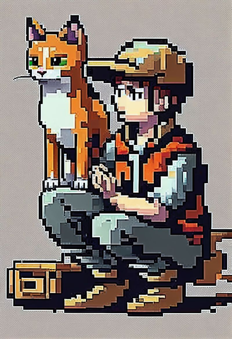 +30 Cat Pixel Art: High-Resolution Free Images - Eggradients.com