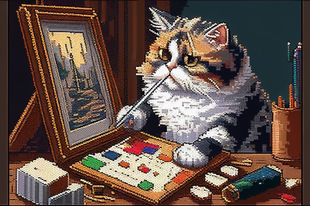 +30 Cat Pixel Art: High-Resolution Free Images - Eggradients.com