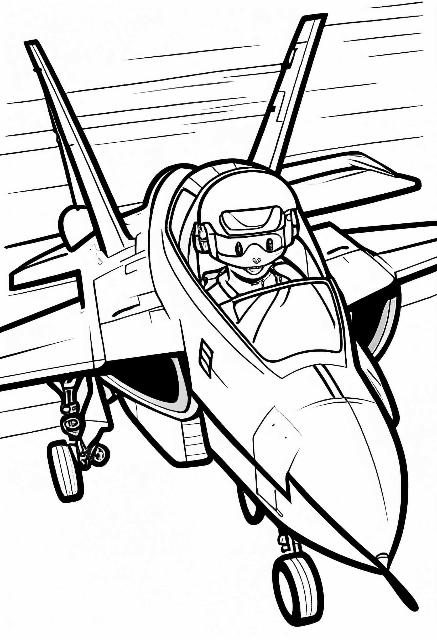 Pilot Colouring Pages