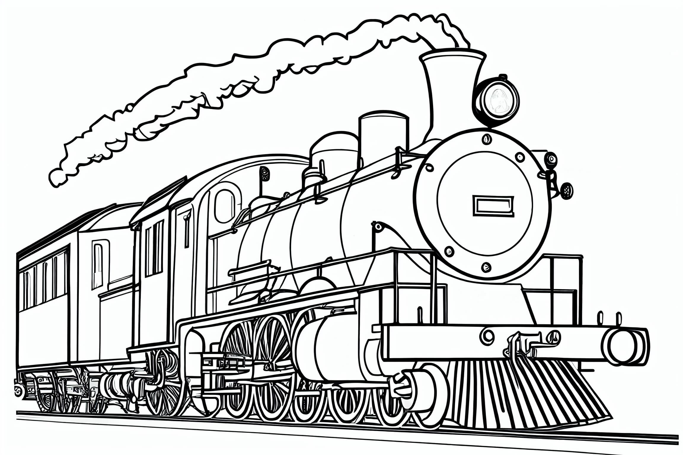 Steam Train Coloring Page