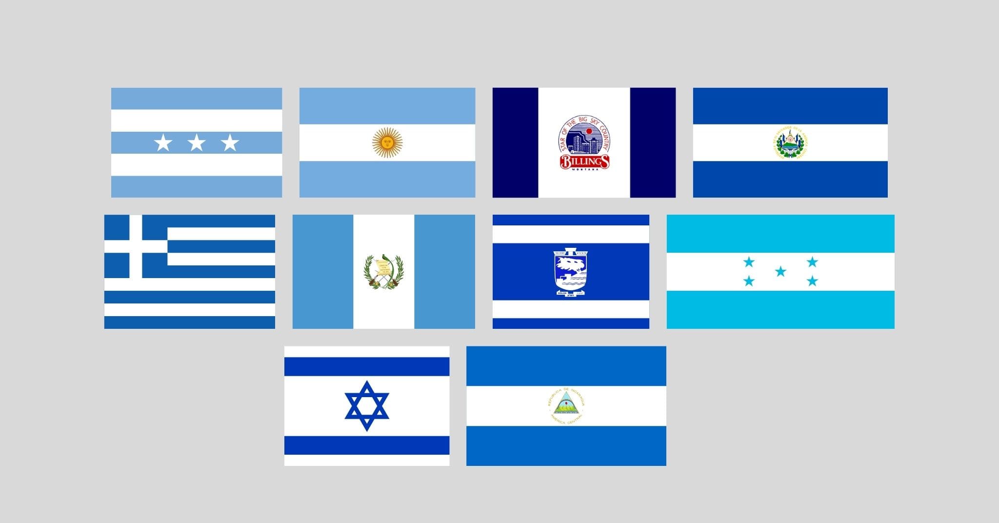 Blue White Blue Flag: +5 Country Flags - Eggradients.com