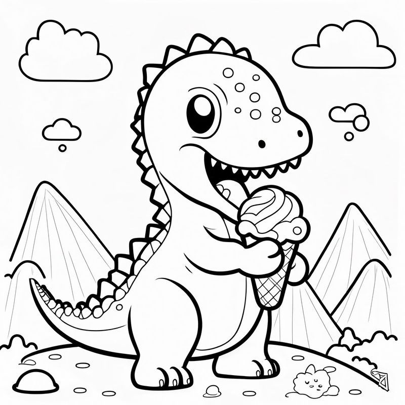 +50 Printable Dinosaur Coloring Pages: Discover Kawaii Dinosaurs ...