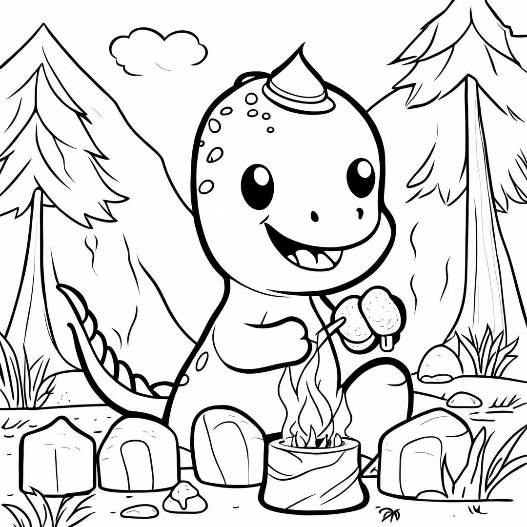 +50 Printable Dinosaur Coloring Pages: Discover Kawaii Dinosaurs ...