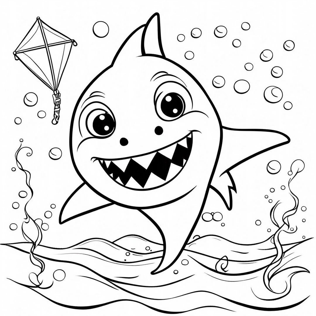 +50 Baby Shark Coloring Pages for Free - Eggradients.com