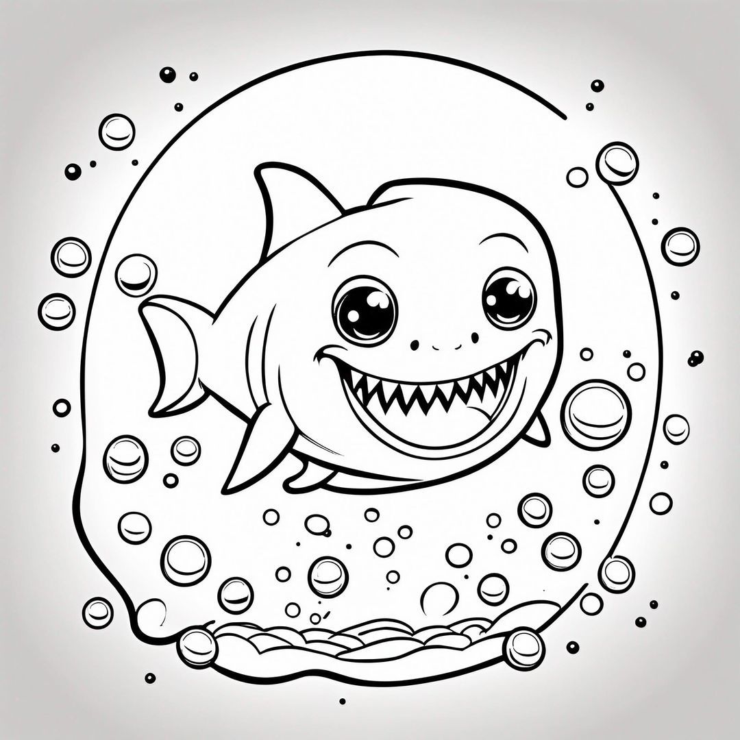 +50 Baby Shark Coloring Pages for Free - Eggradients.com
