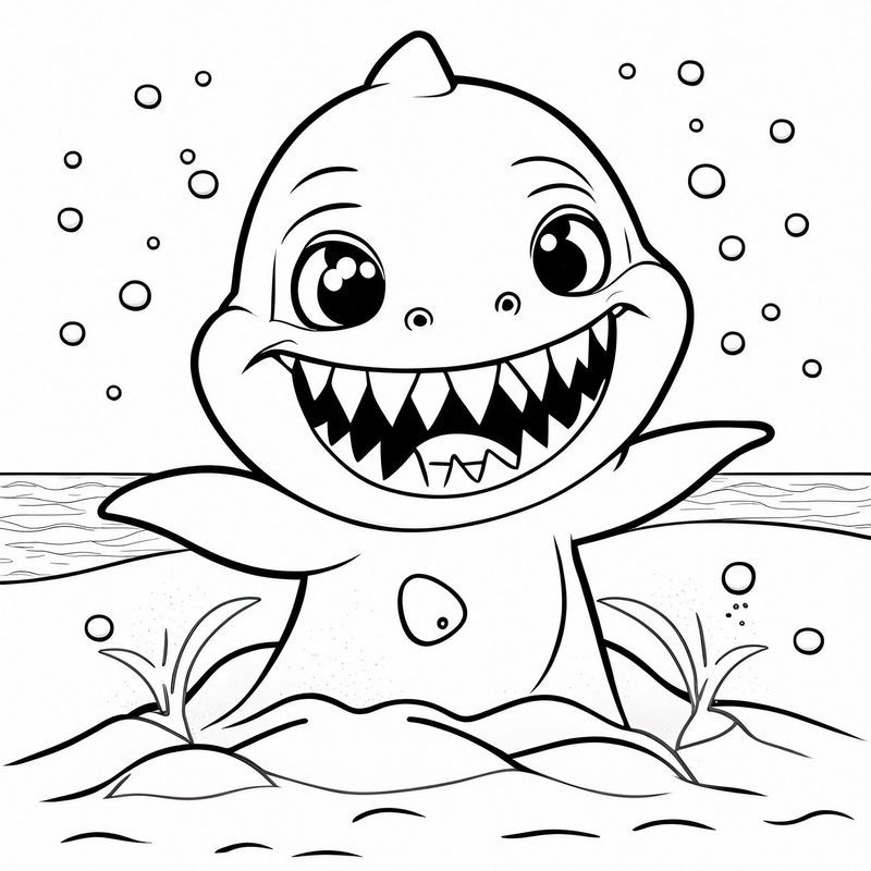 +50 Baby Shark Coloring Pages for Free - Eggradients.com