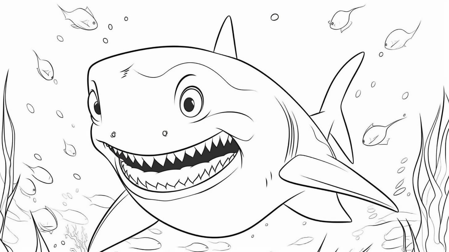 Finding Nemo Sharks Coloring Pages