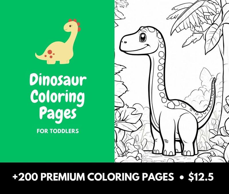 +50 Printable Dinosaur Coloring Pages: Discover Kawaii Dinosaurs ...