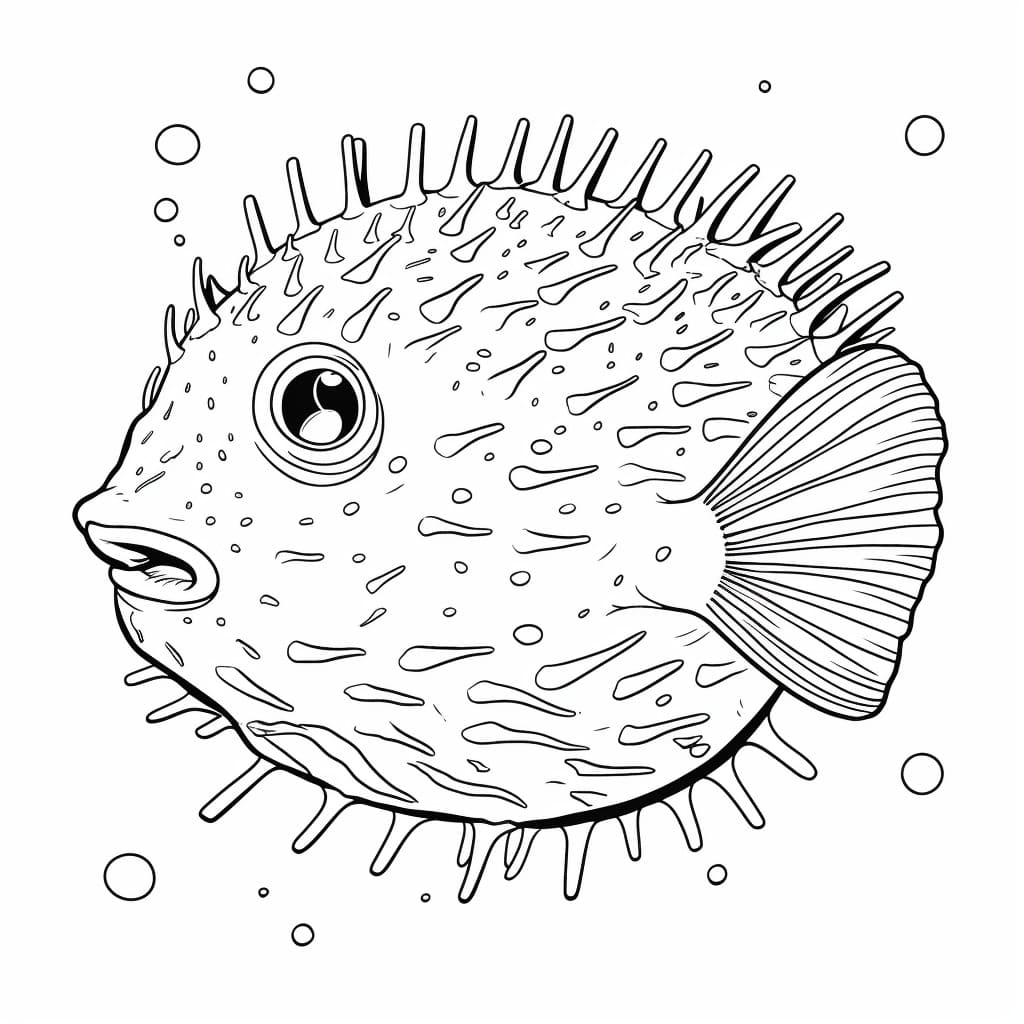 Puffer Fish Coloring Page