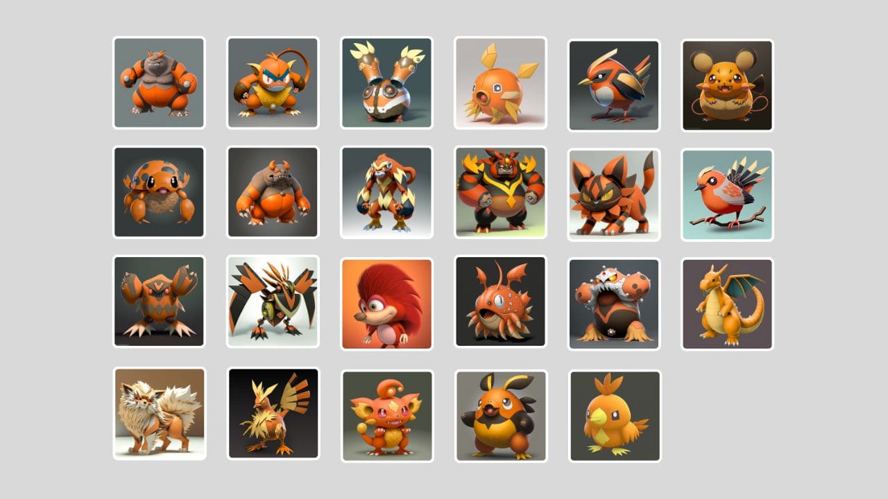 +20 Orange Pokemon Explained (3D Images) - Eggradients.com