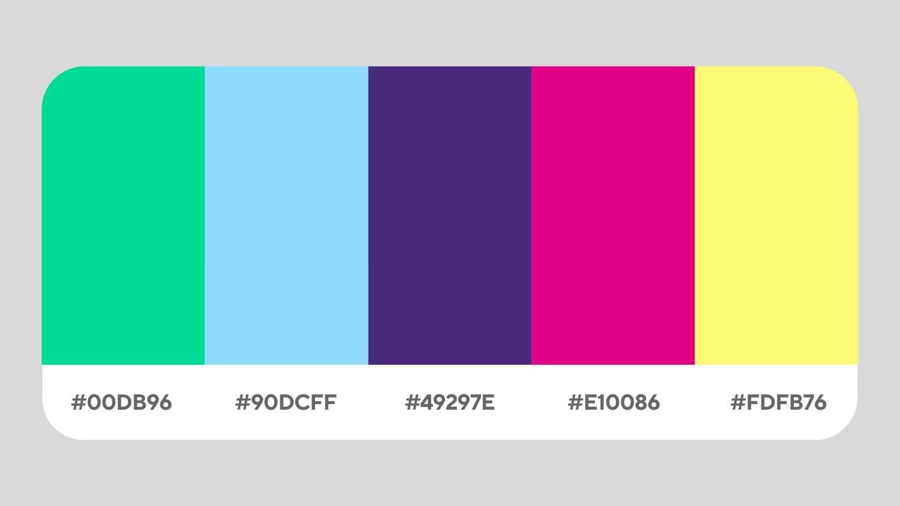 90s Colors: Popular Fashion and Designs Palette - Eggradients.com