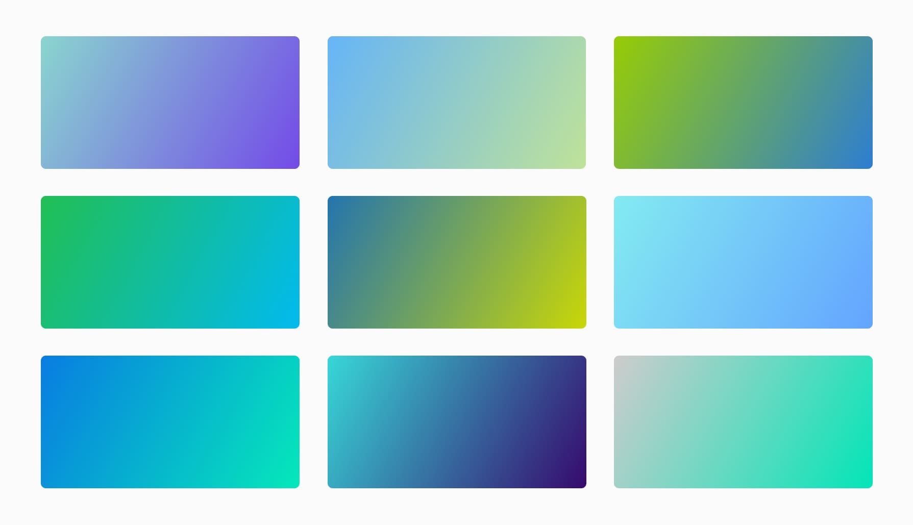 Green Blue Gradient: +24 Background Gradient Colors with CSS