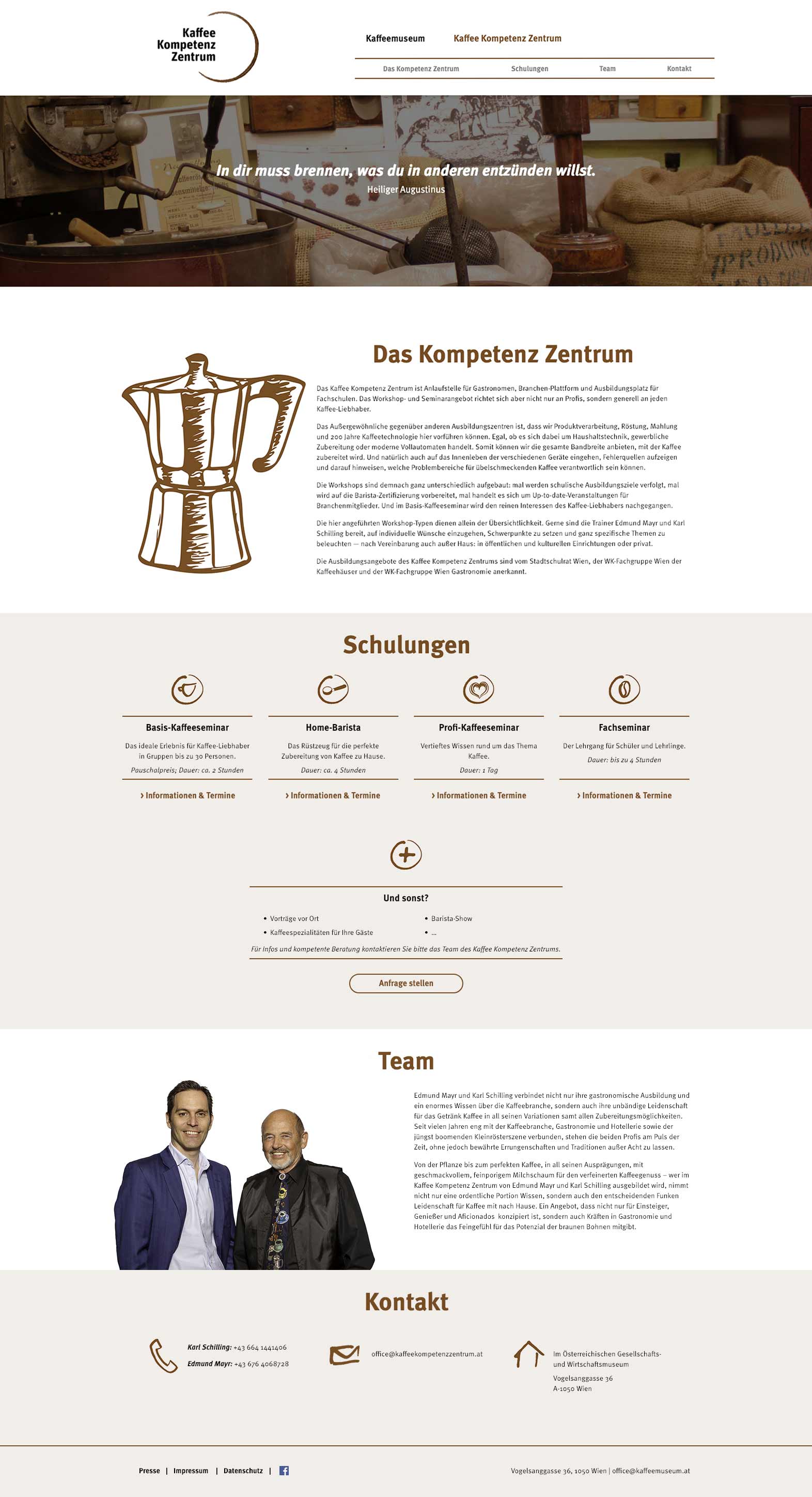 Kaffeemuseum Wien – Portfolio – Daniel Schaffer Grafikdesign