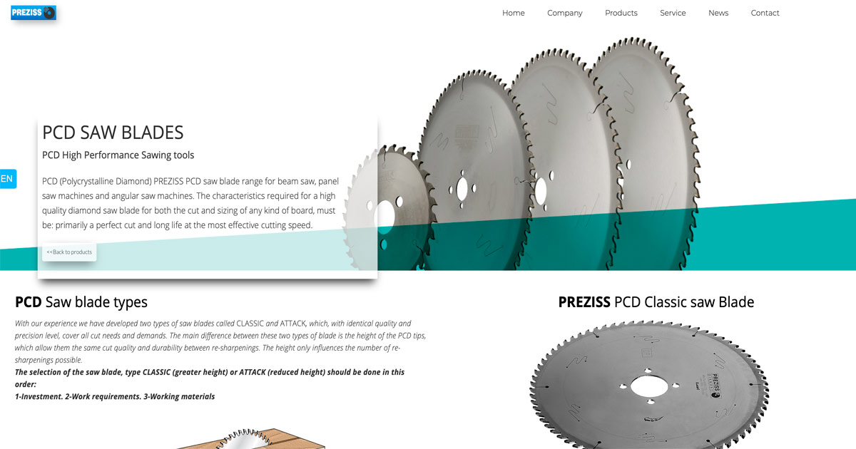 Preziss PCD saw blades