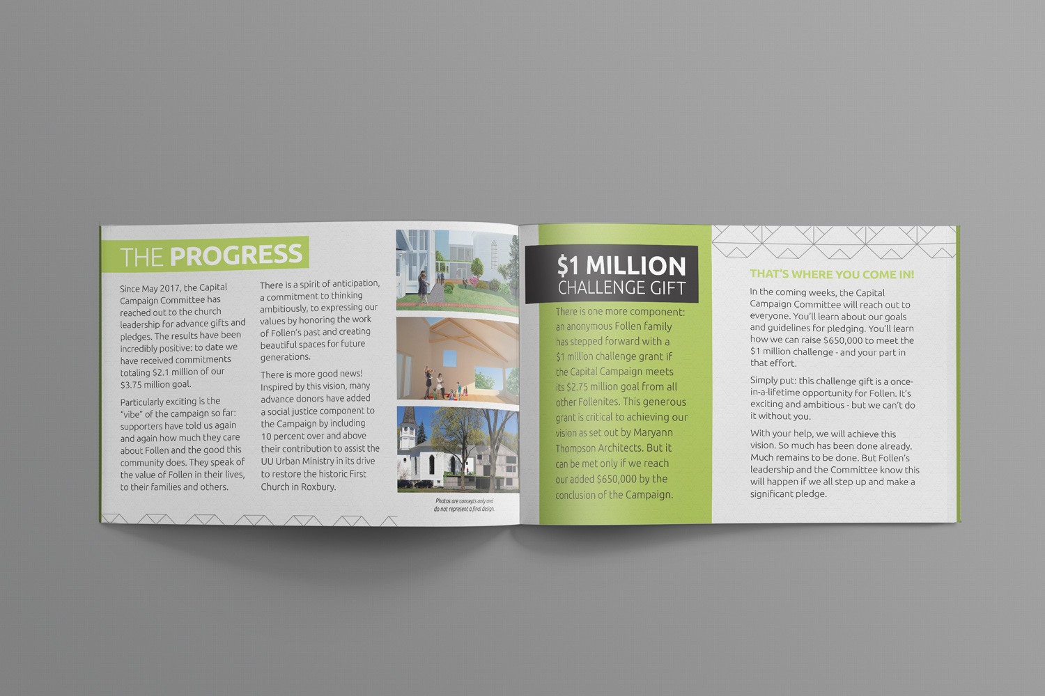 Church Capital Campaign Case Statement Booklet Design for FCC ...