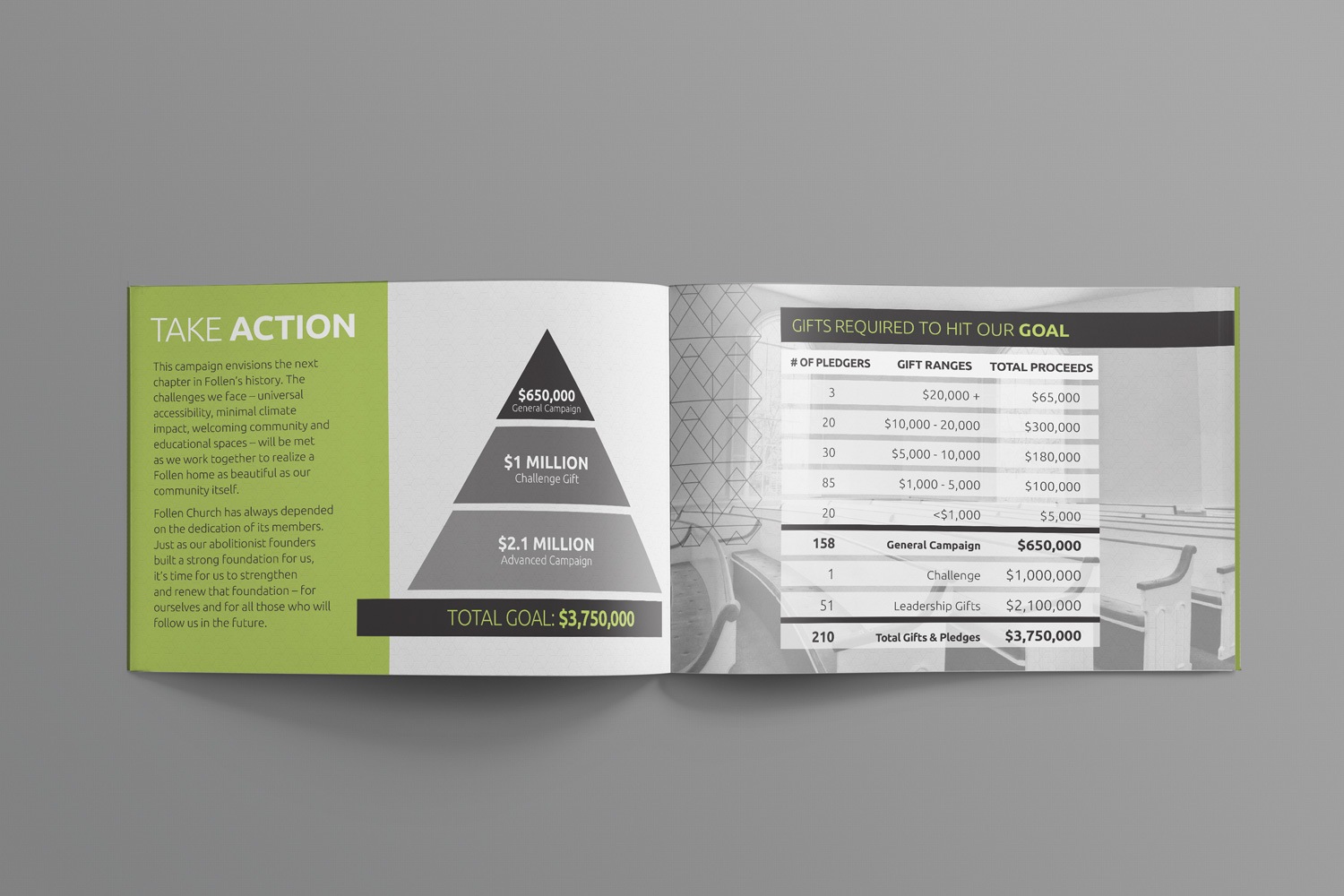 Church Capital Campaign Case Statement Booklet Design for FCC ...