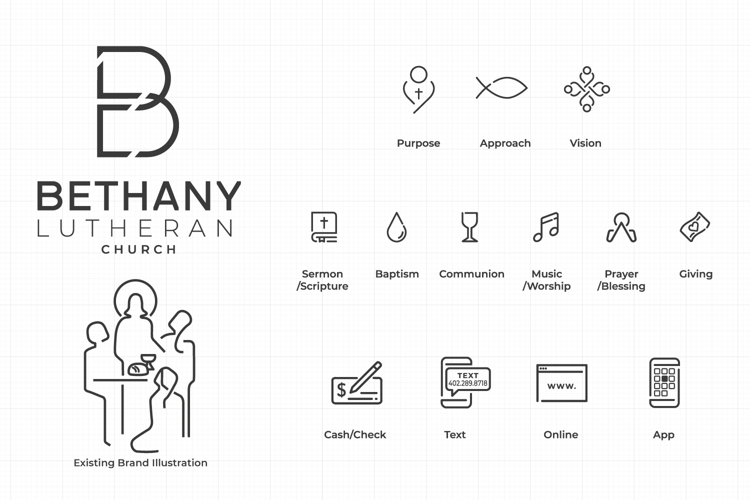 Church Logo & Brand Identity For Bethany Lutheran Church Branding ...