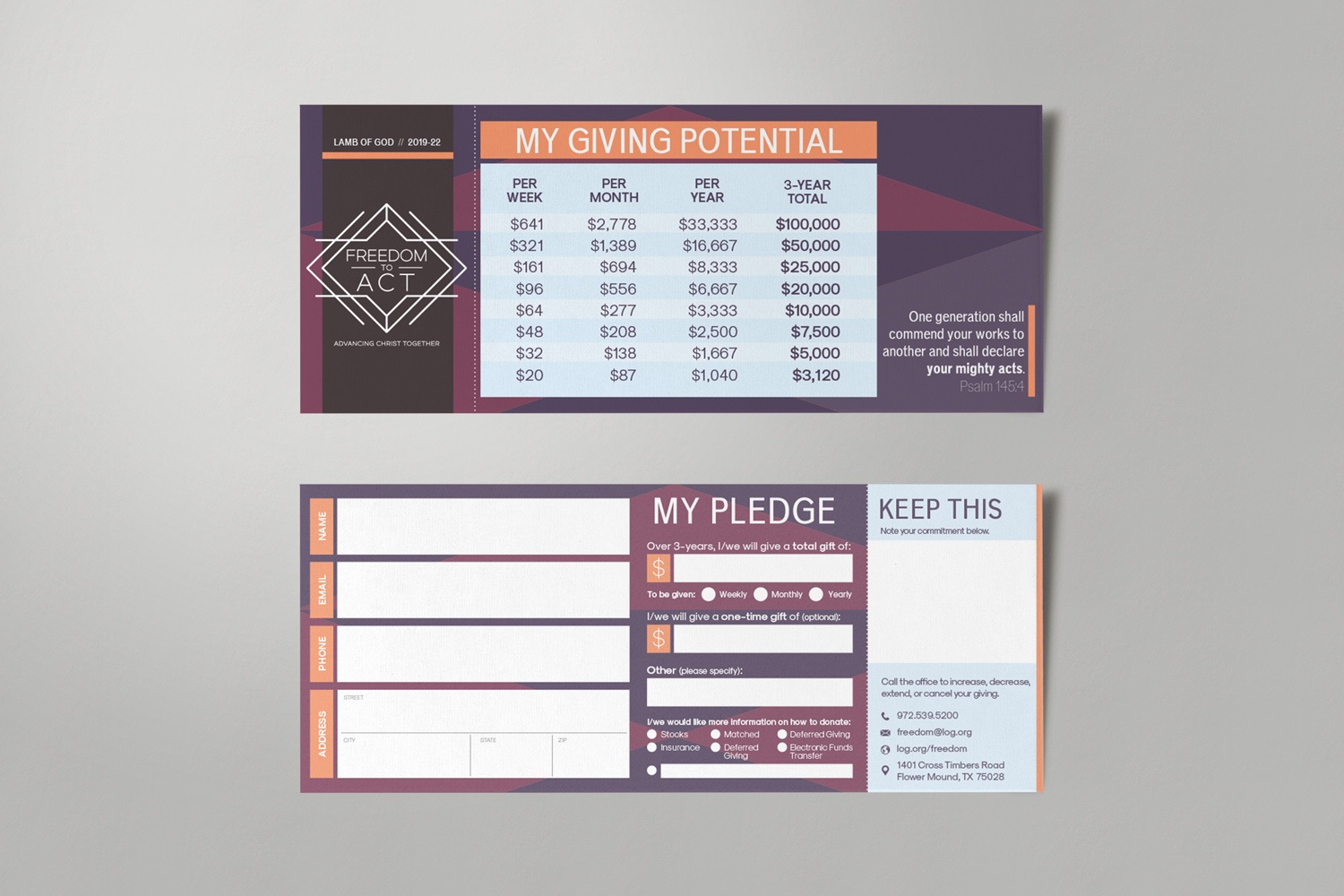 12 Church Capital Campaign Materials & Launch Event Invites for LOG ...