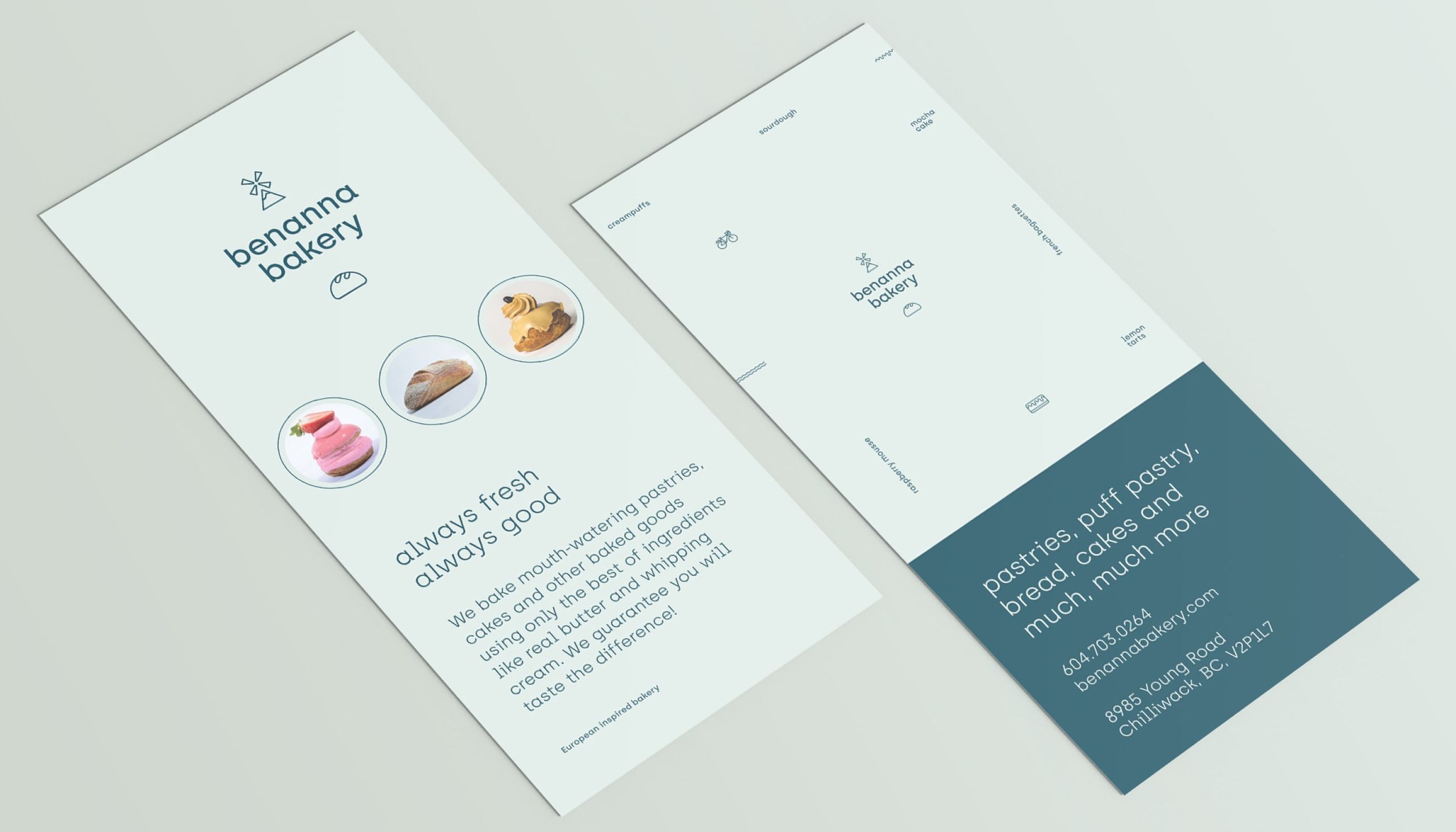 Benanna Bakery – Visual Identity, pattern design, iconography