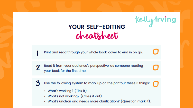 Self-Editing Checklist for Authors | Kelly Irving