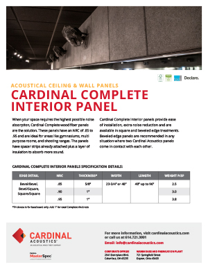 Detailed Product Sheets