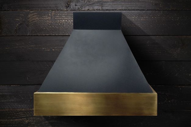 Amoretti Brothers Custom Range Hoods - Brass and Black Range Hood - SARA