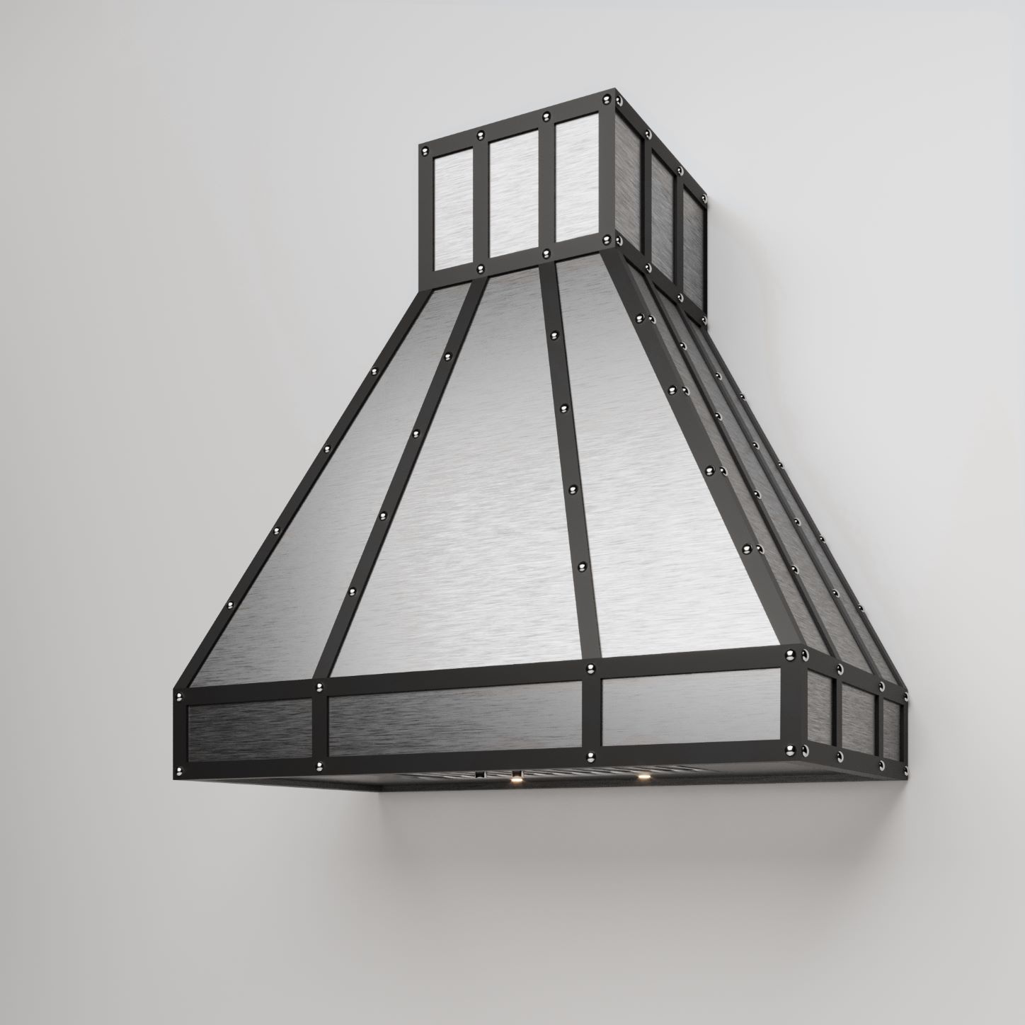 Amoretti Brothers Custom Range Hoods - Blackened Steel Range Hood - HARRY