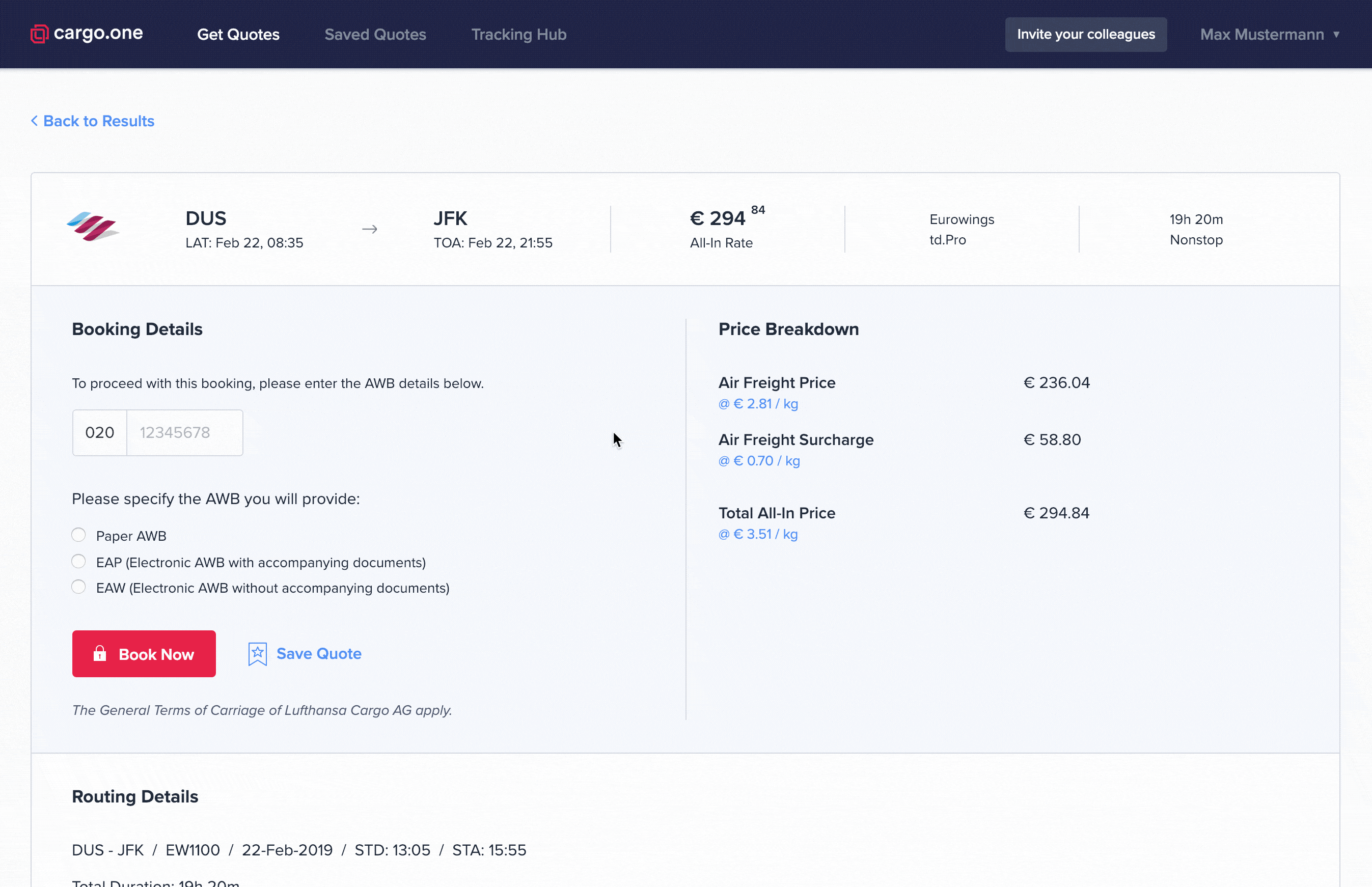 cargo.one – Smarter air cargo booking