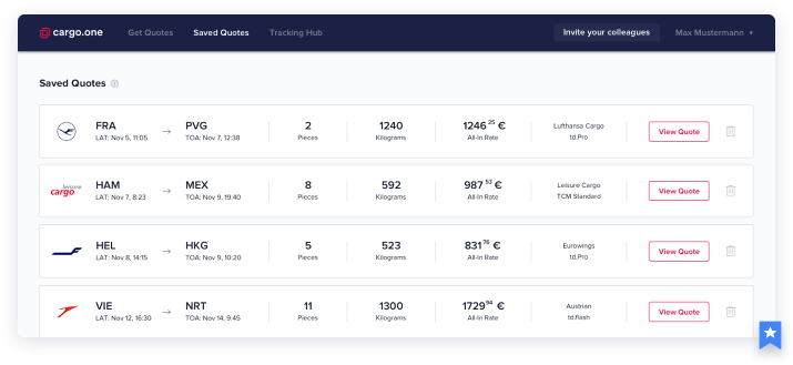 cargo.one – Smarter air cargo booking