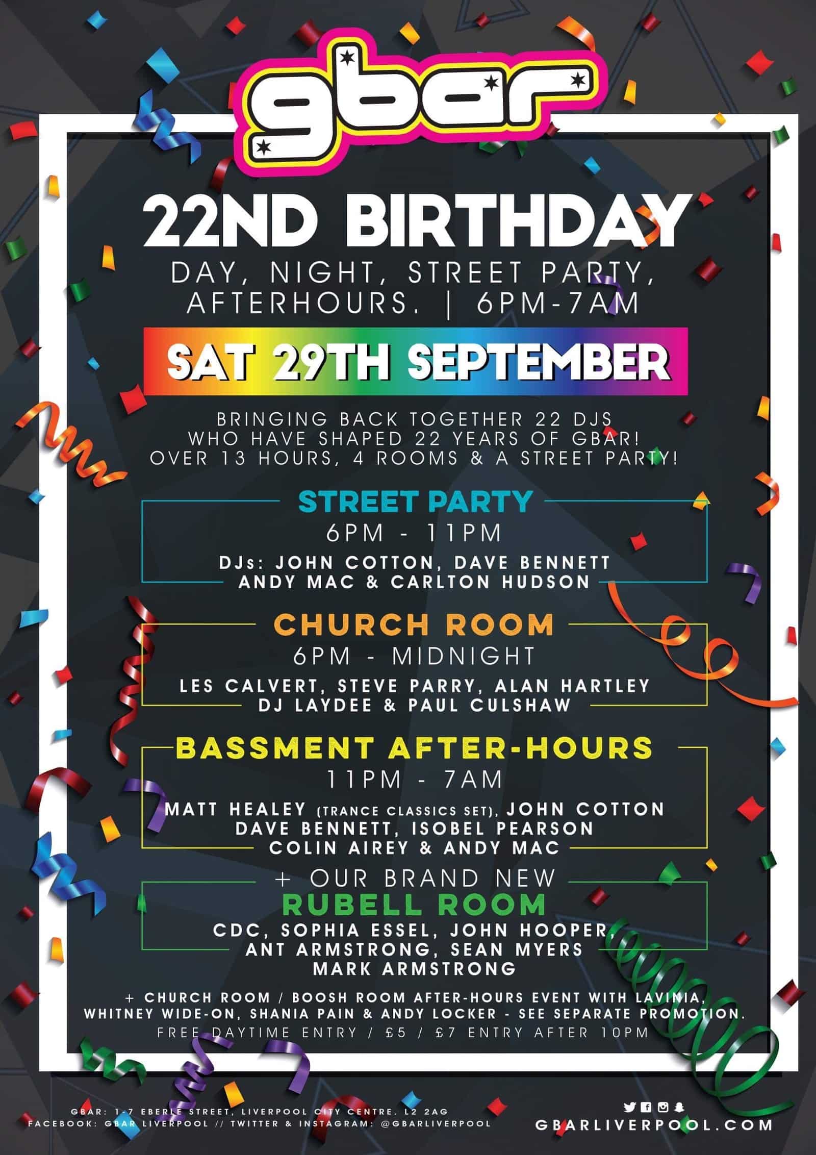 DJ Mark Armstrong playing at GBar 22nd Birthday