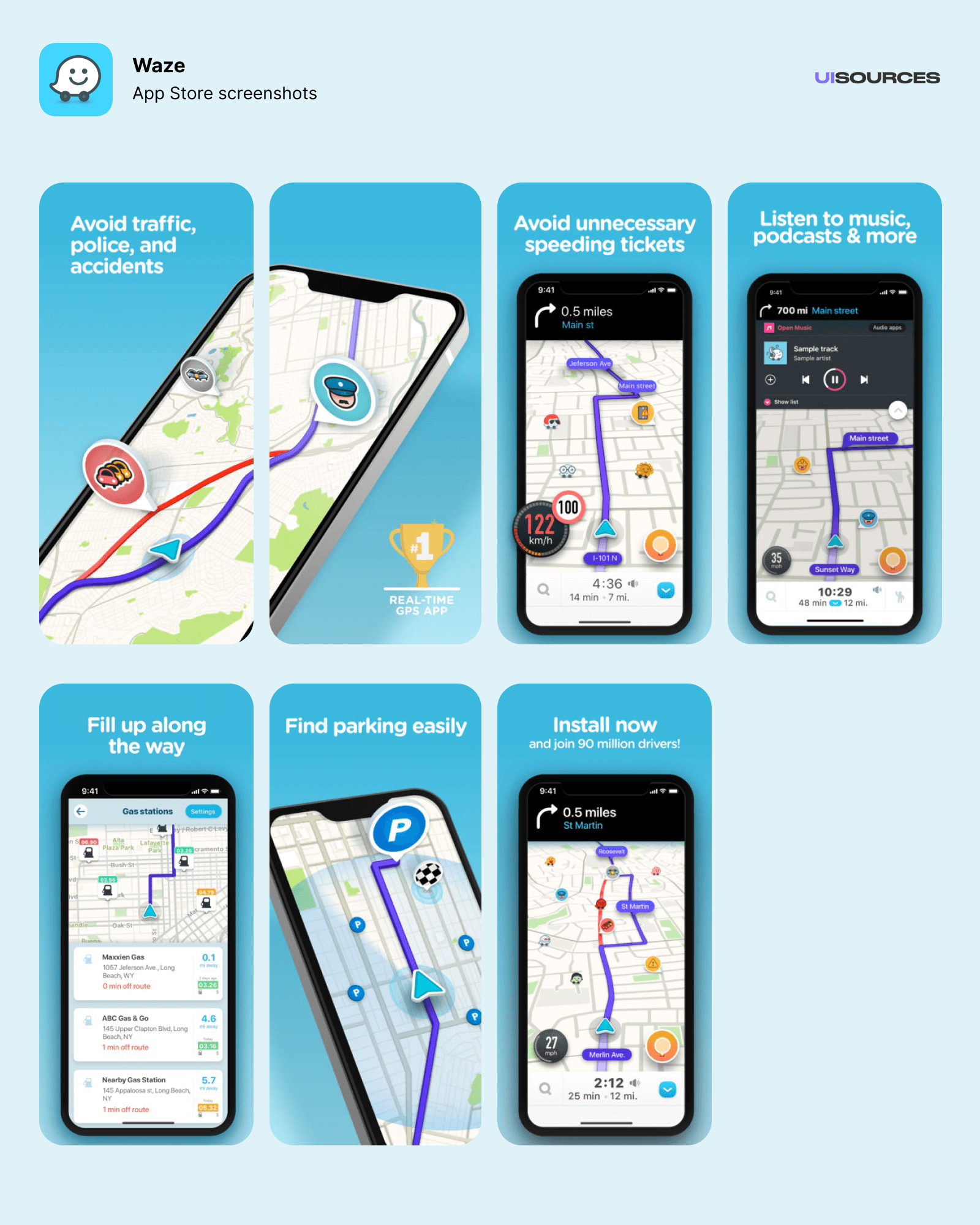 Waze App Navigation And Live Traffic UI Sources Waze App Navigation And Live Traffic UI Sources