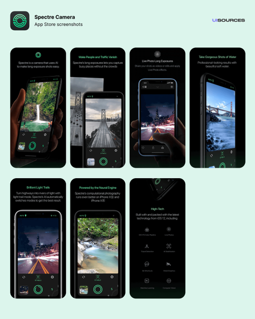 Spectre Camera - Content Screens Screenshots | UI Sources