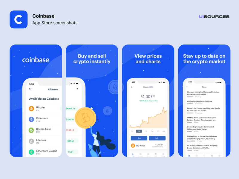 Coinbase - Content Screens Screenshots | UI Sources