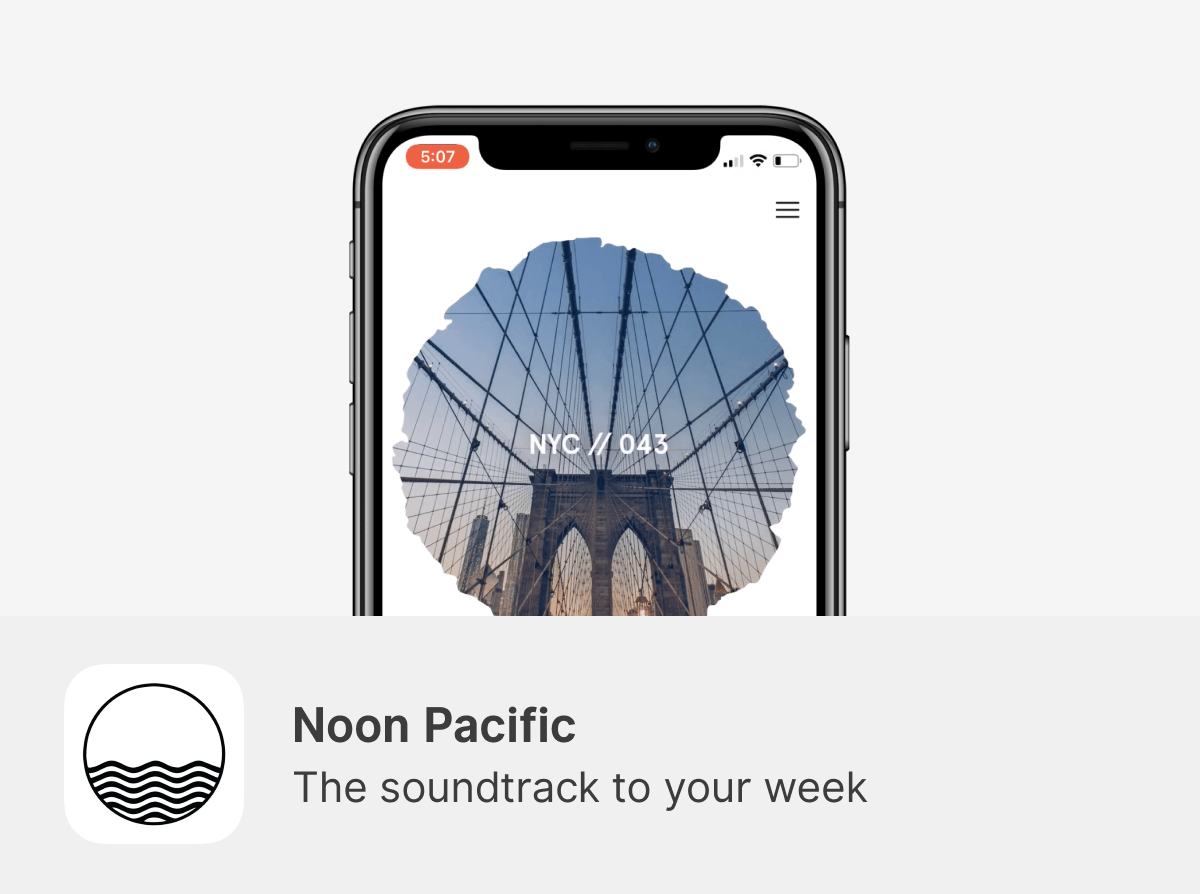 Noon Pacific - Splash screen and login with Spotify | UI Sources