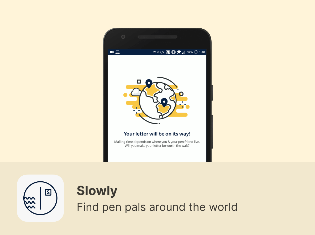 Slowly - Stamps as a gamification element | UI Sources