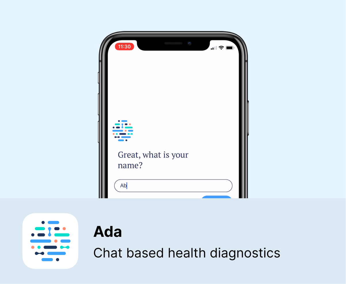 Ada - Core flow. It asks you questions about symptoms to determine your ...