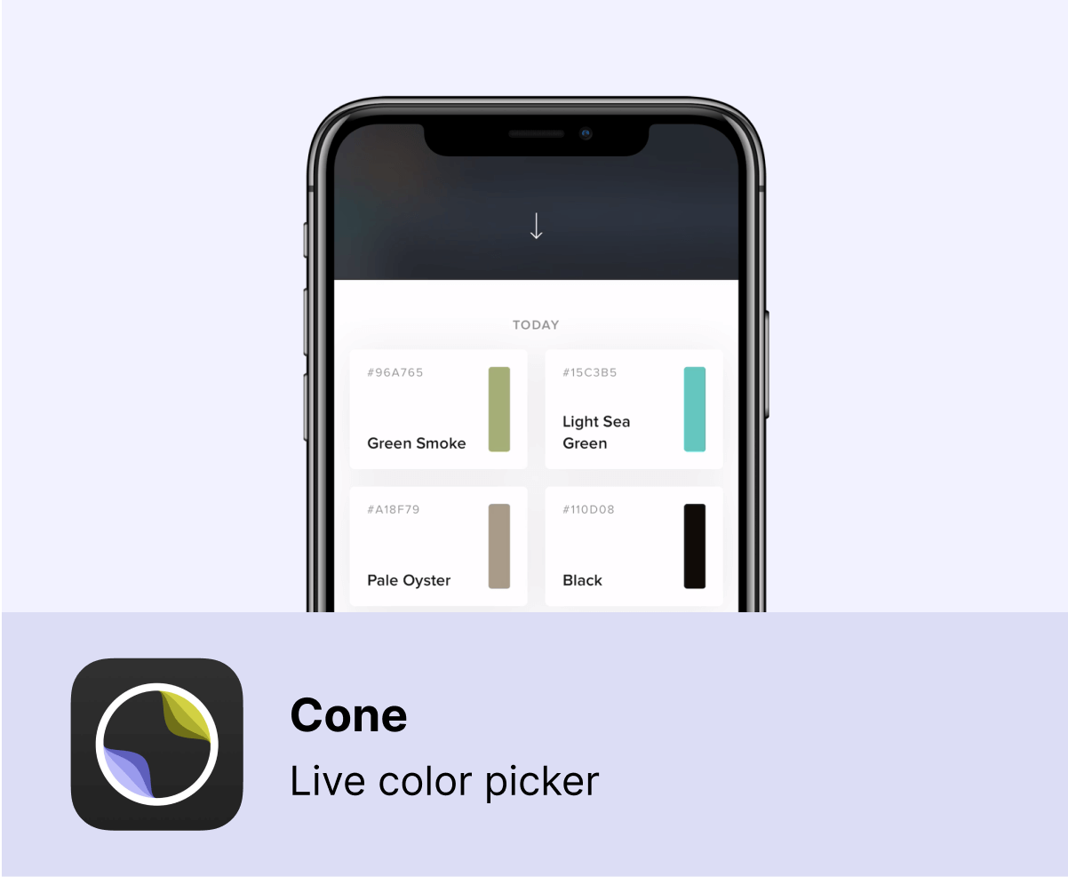 Cone - Capturing color from an image in camera roll | UI Sources