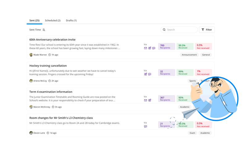 Orah Connect - Replaces MailChimp for Schools