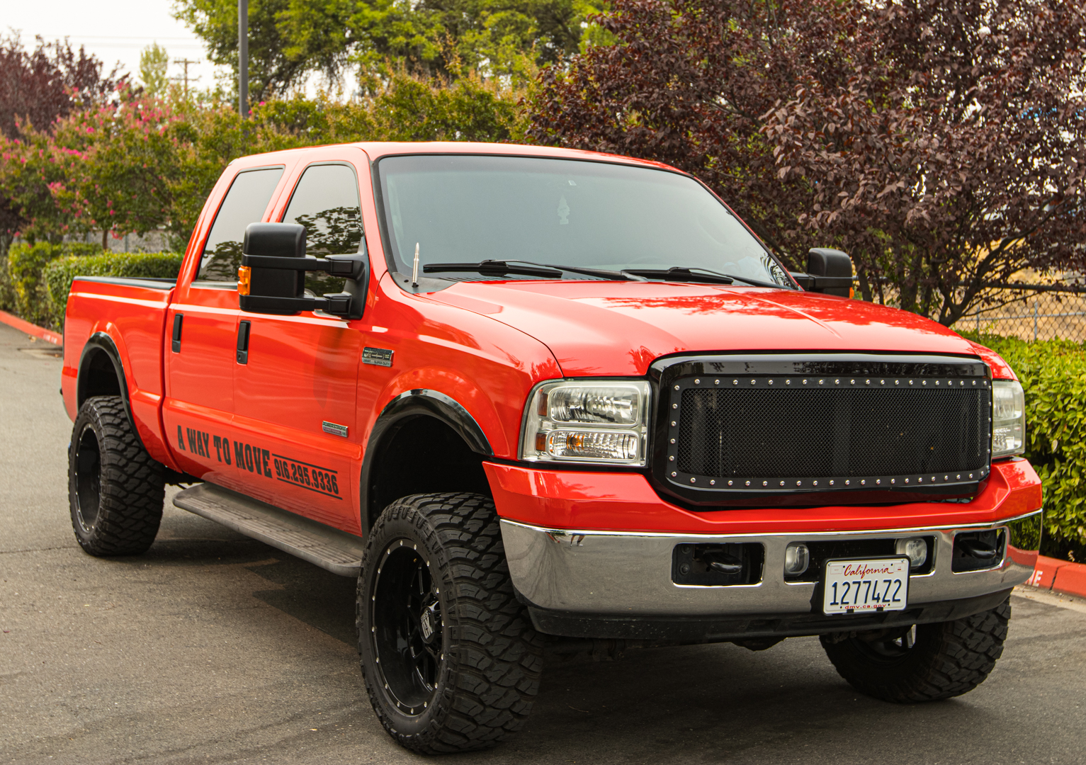 F-250 Gloss Red Paint wrap - Paint Wraps | Palmer Signs Inc.