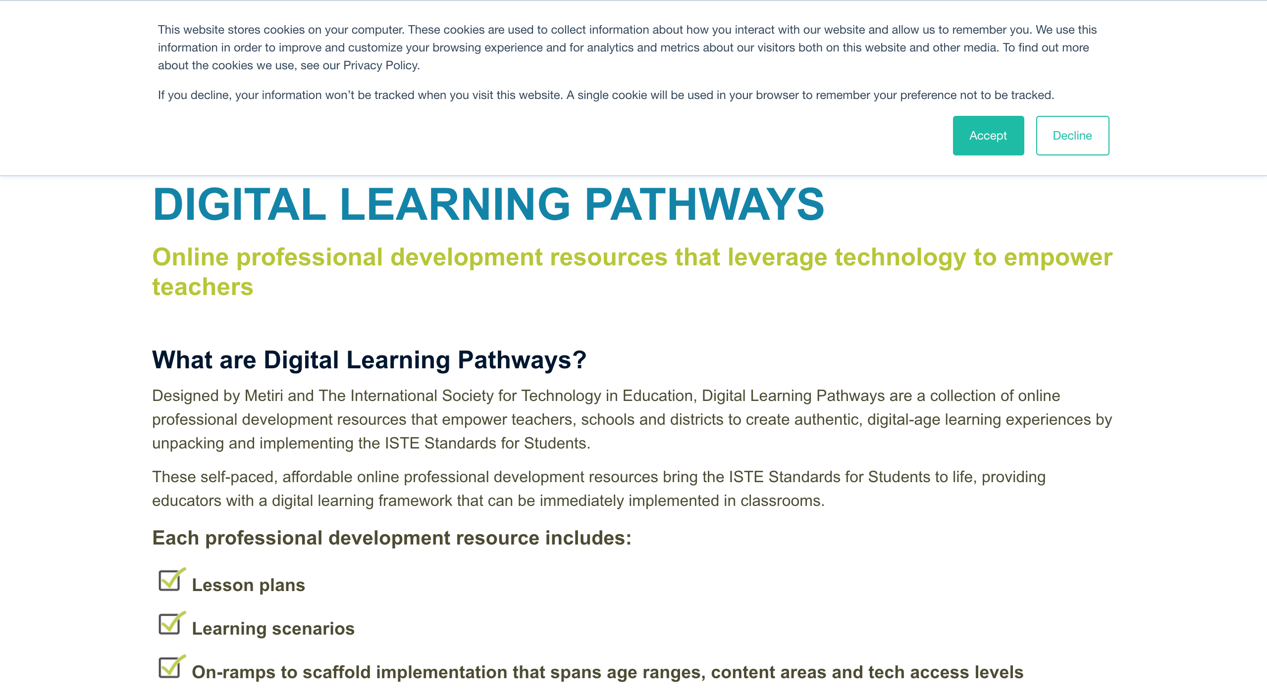 Digital Learning Pathways