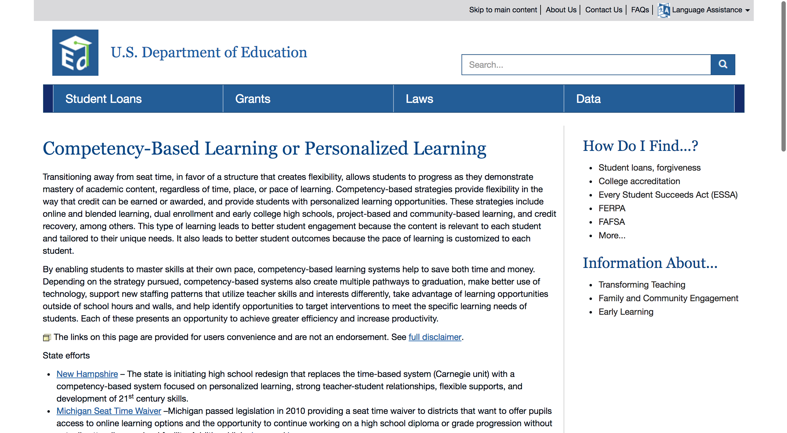 Competency-Based Learning or Personalized Learning