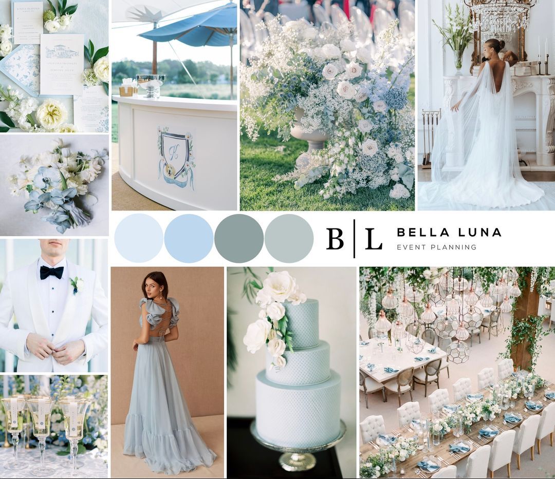 BL Event Planning - Blue & Green Inspiration Styleboard