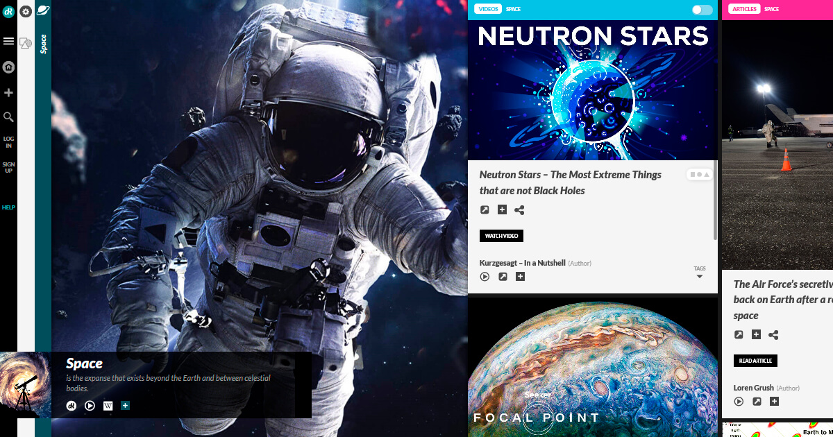 Outer space World (Curated content) - Discovereel