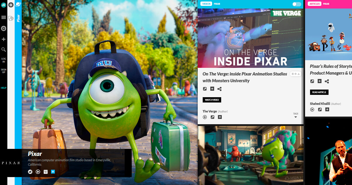 Pixar World (Curated content) - Discovereel