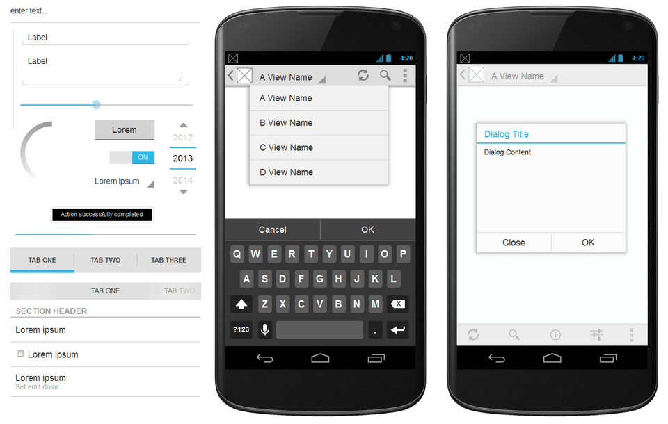 Interactive Jelly Bean Axure Widget Library - UX/UI Land