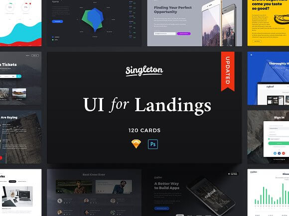 Singleton UI Kit for Sketch - UX/UI Land