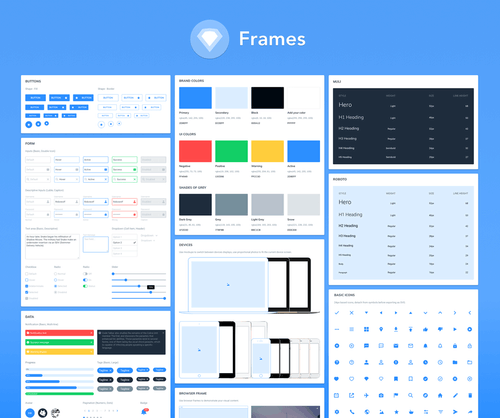 Frames UI Kit for Sketch - UX/UI Land