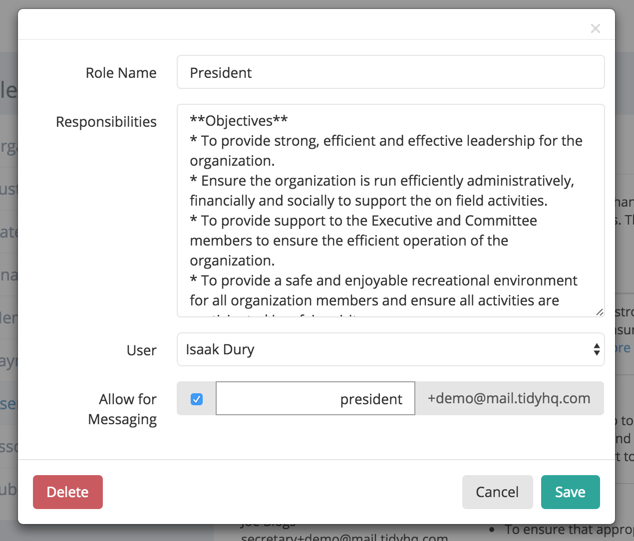 Emails for Roles | TidyHQ Blog