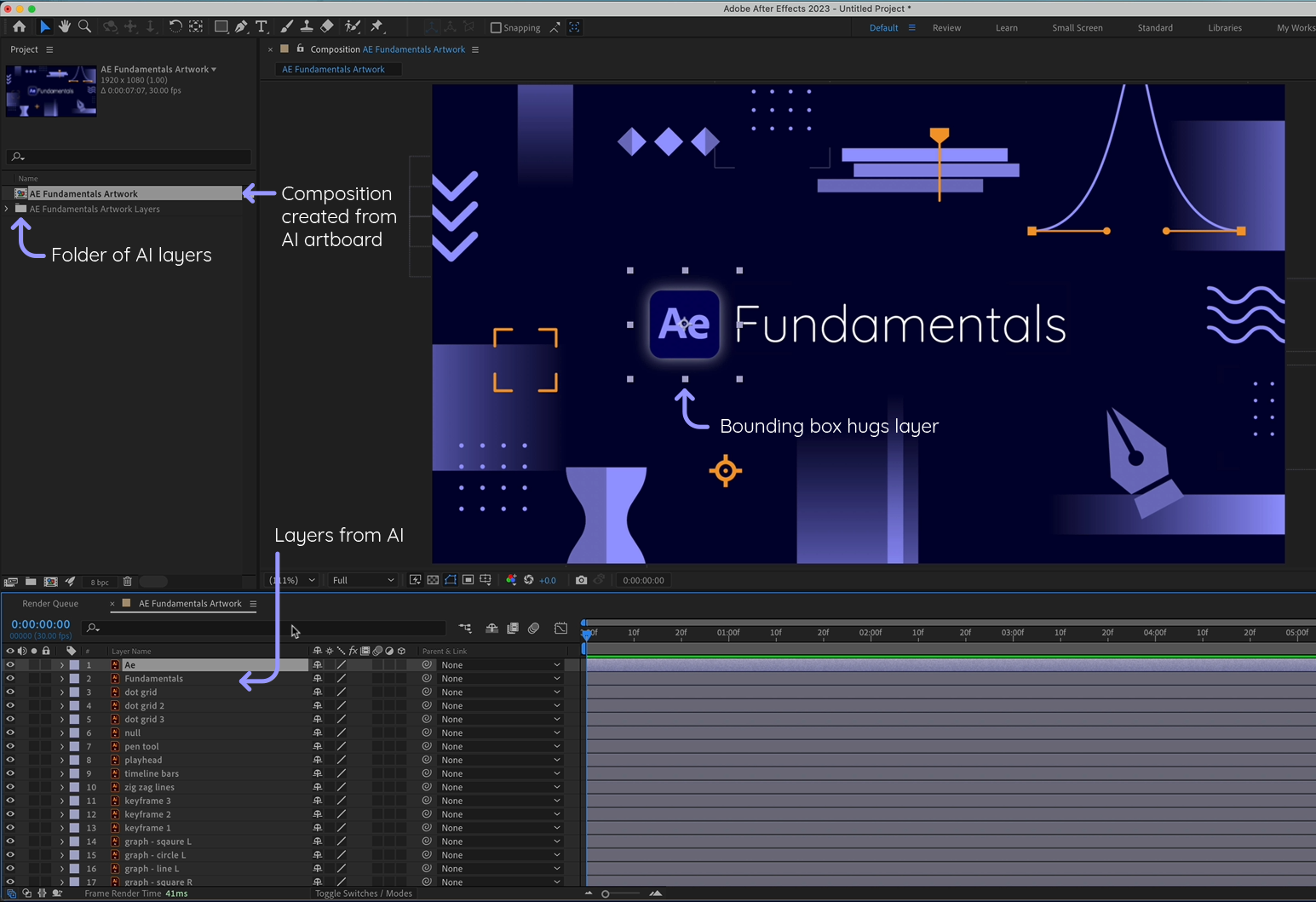 AE Fundamentals: Working with Illustrator Files