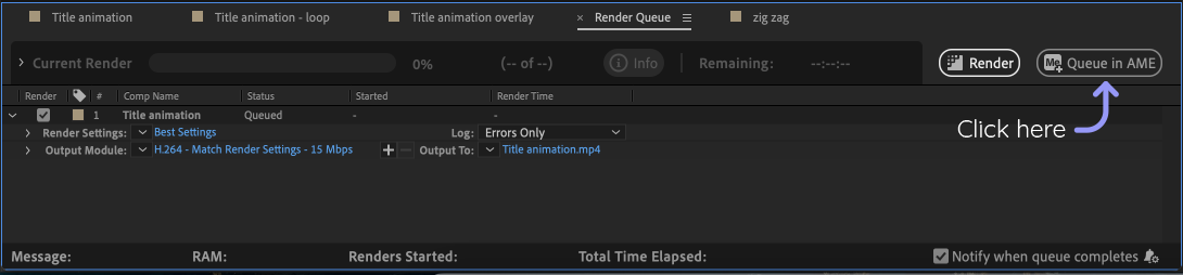 AE Fundamentals: Render